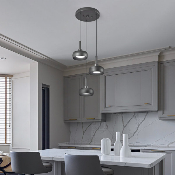 Ebern Designs Mini Dome Hanging Light LED COB Source Pendant Lights Matte Black Pendant Light ...